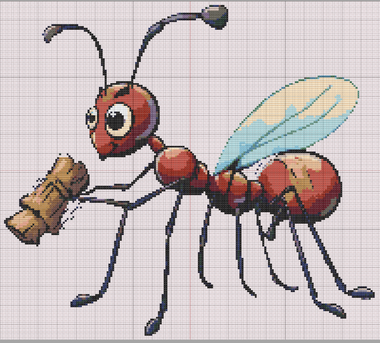 Ant Free Cross Stitch Pattern - Get Free Crossstitch Patterns