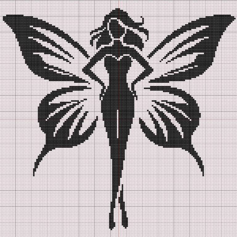 Free Cross Stitch Pattern Butterfly Woman - Get Free Crossstitch Patterns