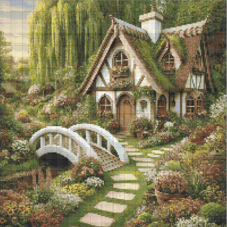 Free Cross Stitch Pattern Cottage - Get Free Crossstitch Patterns