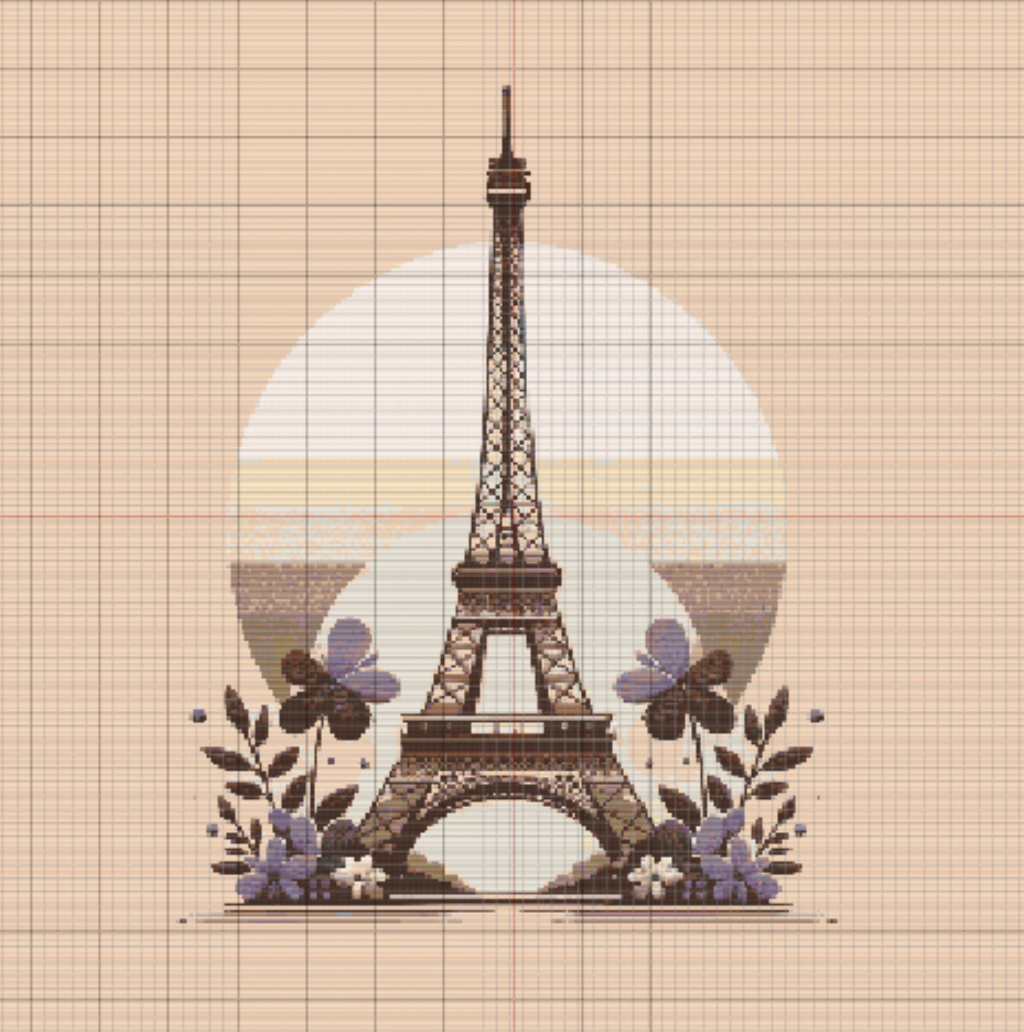 Free Cross Stitch Pattern Eiffel Tower - Get Free Crossstitch Patterns